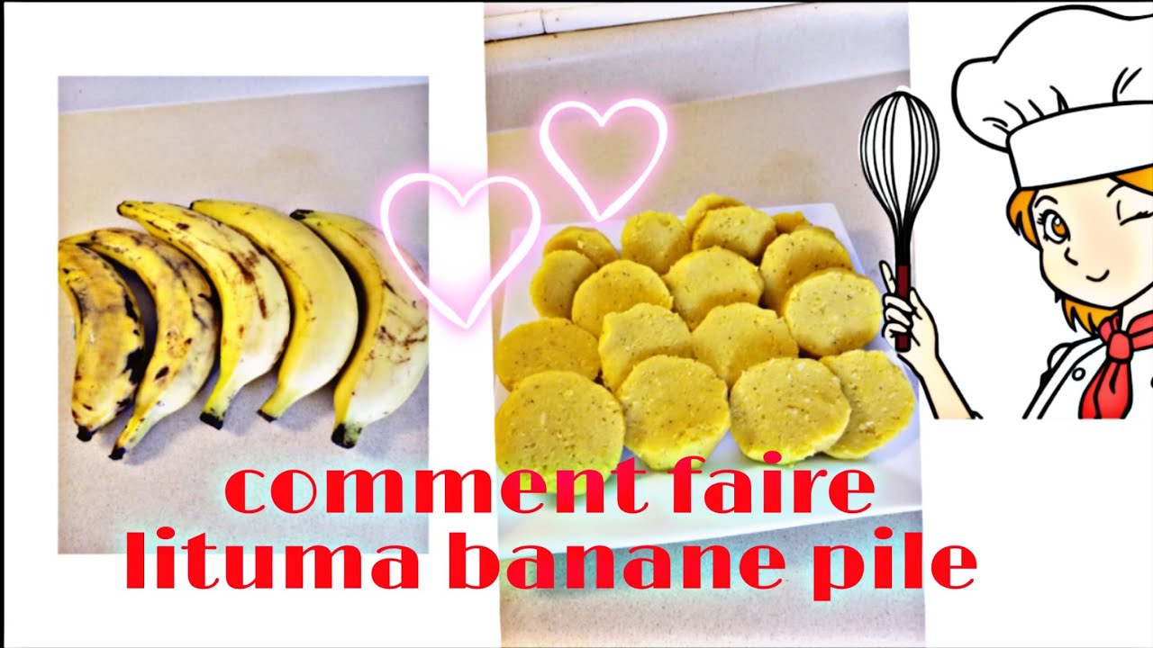 Comment faire lituma Congolese Banane Plantain pilé (foutou) Biloko ya ...