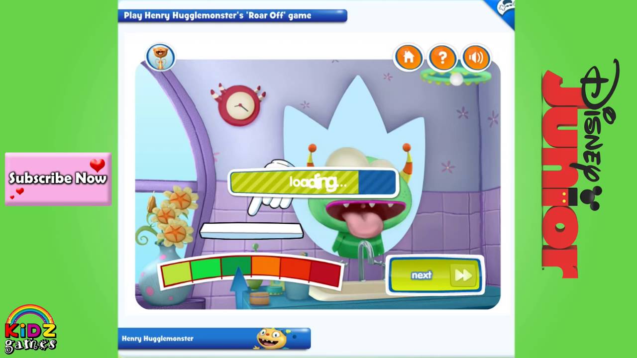 Henry Hugglemonster's Roar Off Disney Junior (kidz games) - YouTube