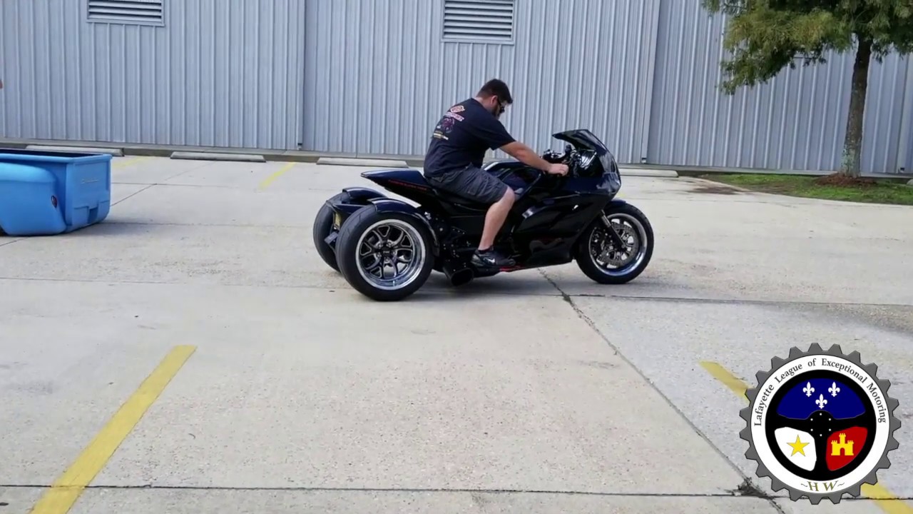 An amazing turbine powered Trike start up and pull away (Jet powered ...