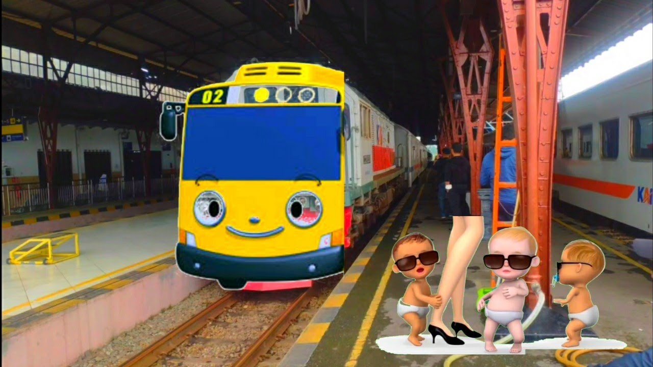 Yuhuuuuuu !! Kereta Api Berubah bentuk Jadi Lany and Tayo, Funny Train ...