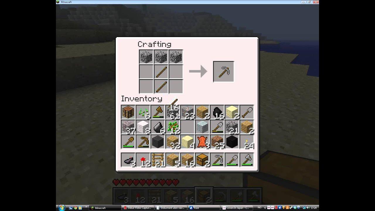 Super Minecraft Guide: How to make a pickaxe - YouTube