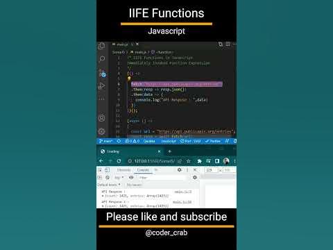 IIFE Functions Javascript #shorts - YouTube