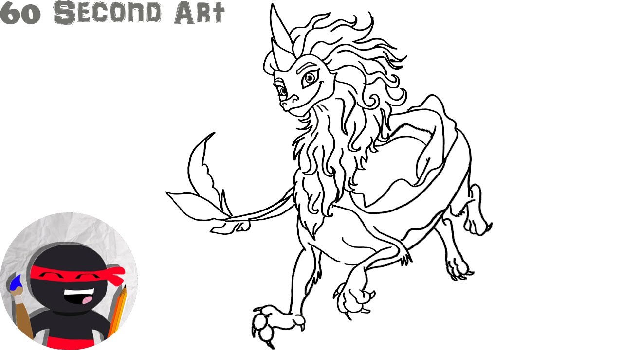 How To Draw Sisu The Last Dragon | Easy, Step By Step Tutorials For ...