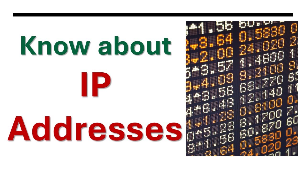 IP address basics | A brief information about IP Addresses - YouTube