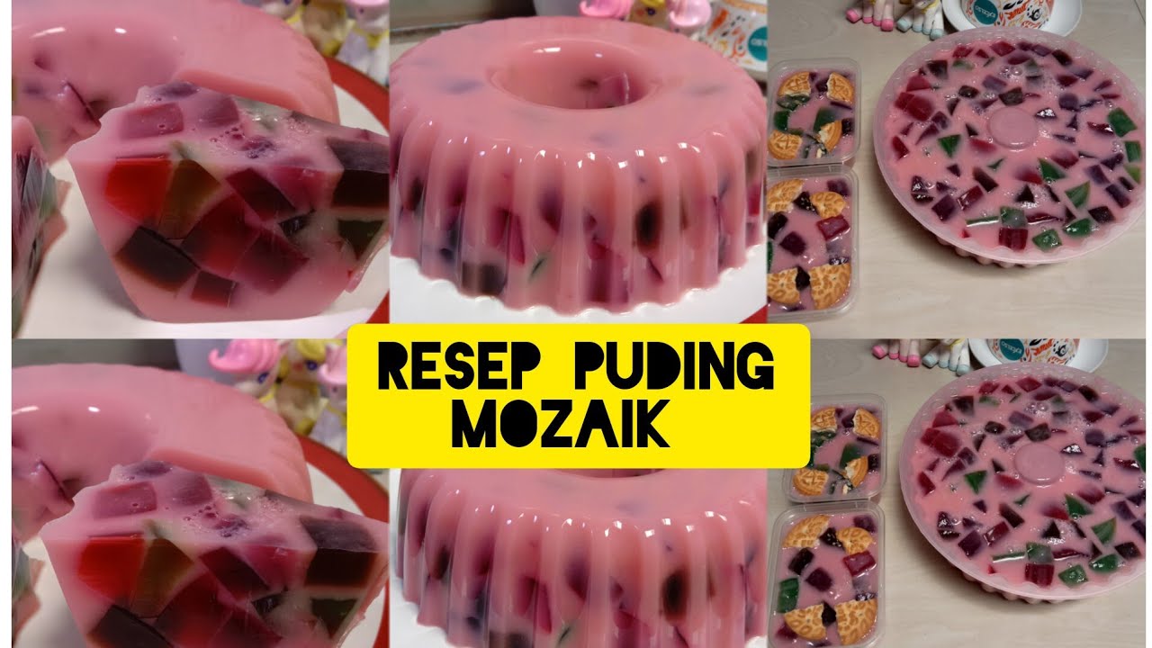 RESEP PUDING MOZAIK tanpa santan dan susu cair - YouTube