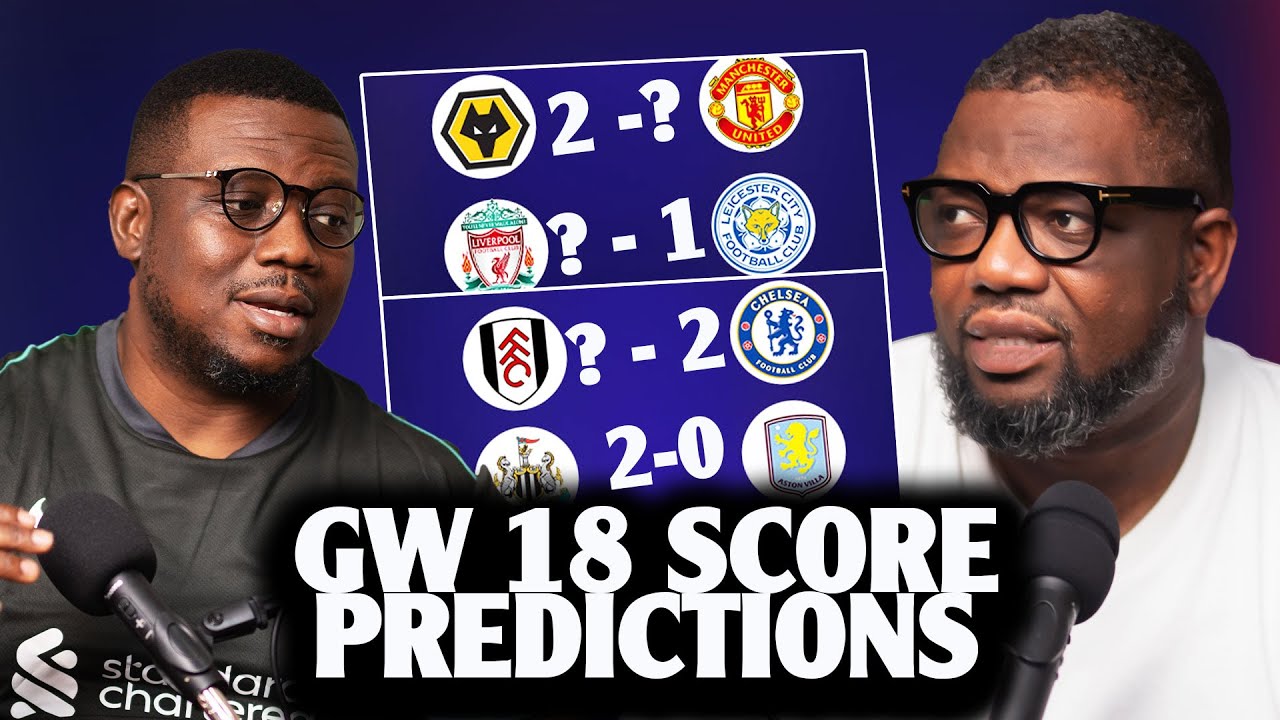 Premier League Game Week 18 Score Predictions - YouTube
