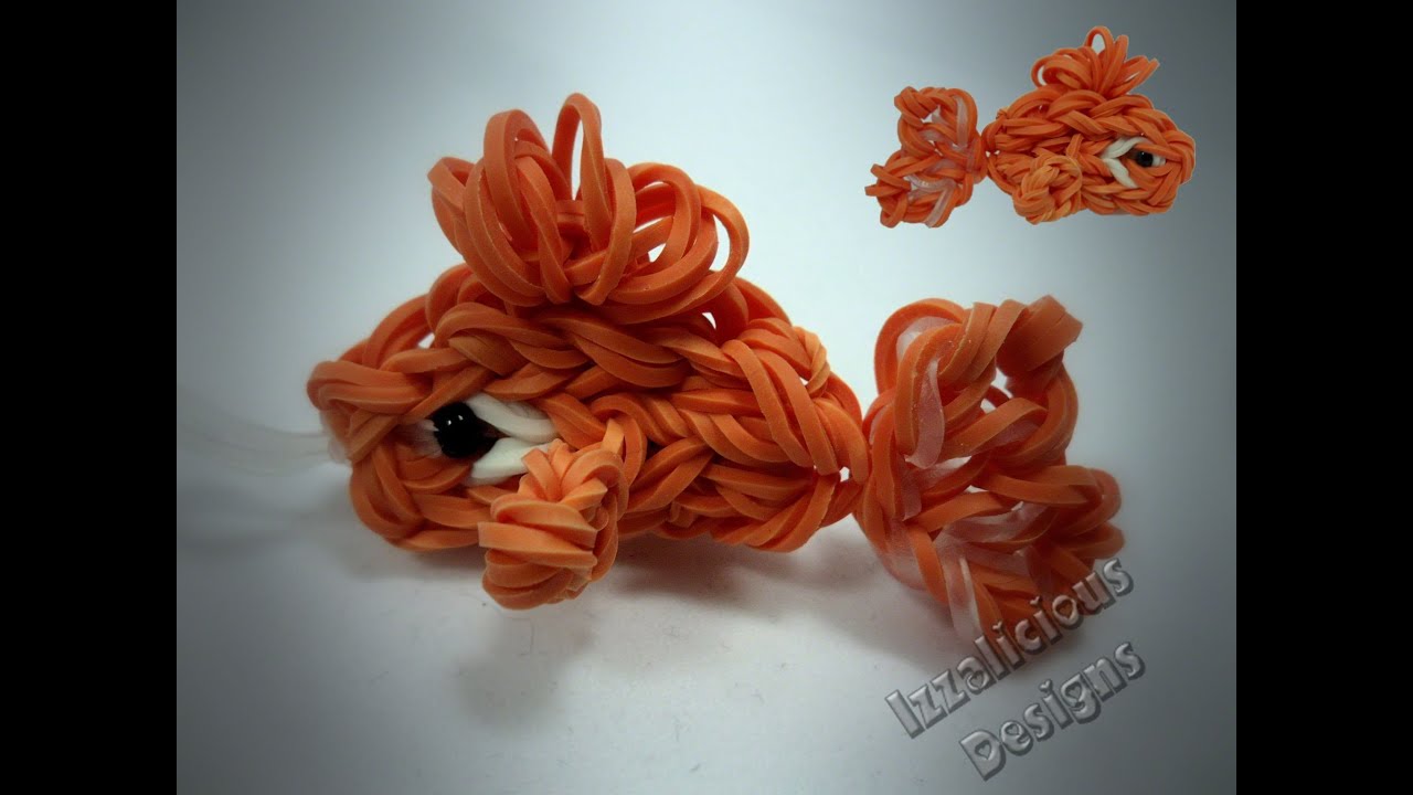 Rainbow Loom Fish | Rainbow Loom Goldfish or Nemo Charm - YouTube