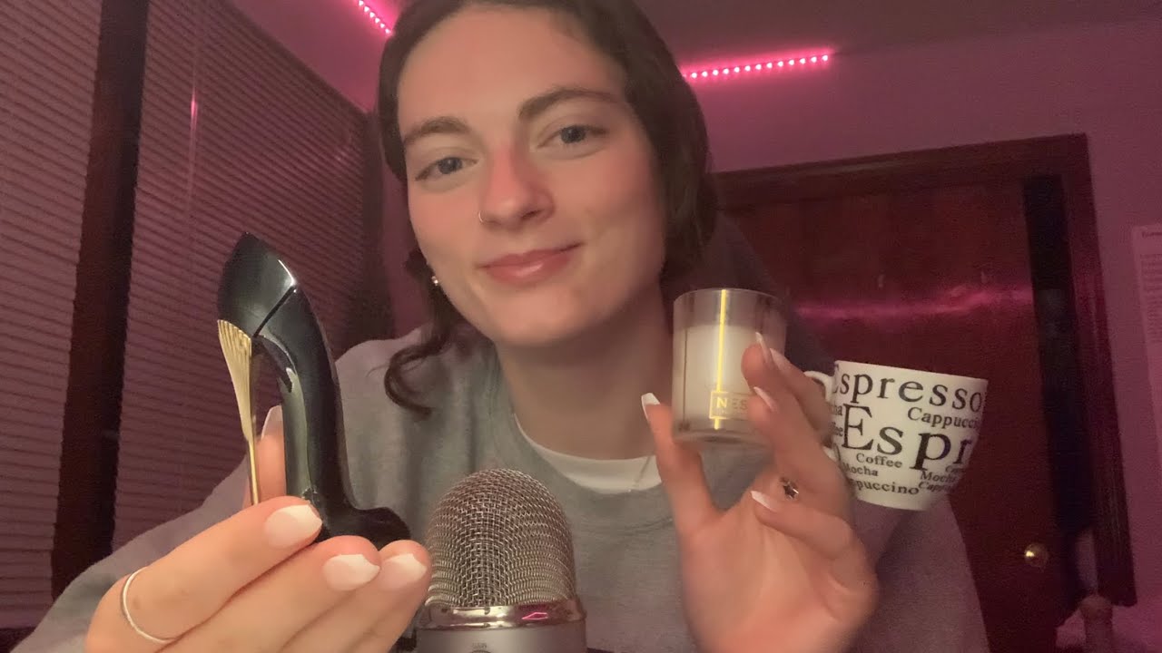 ASMR with mini items (tapping, scratching, lid sounds, whispered) - YouTube