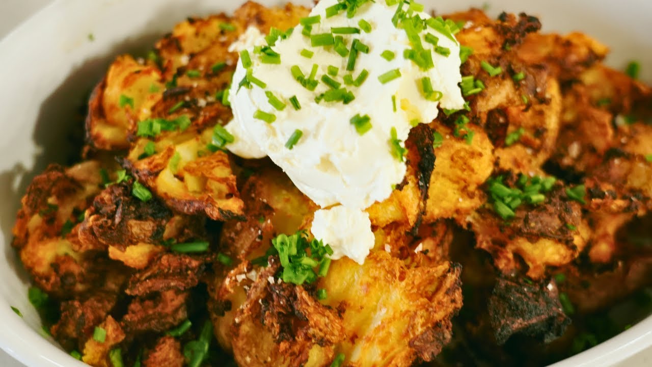 Spiced Smashed Duck Fat Roast Potatoes - YouTube