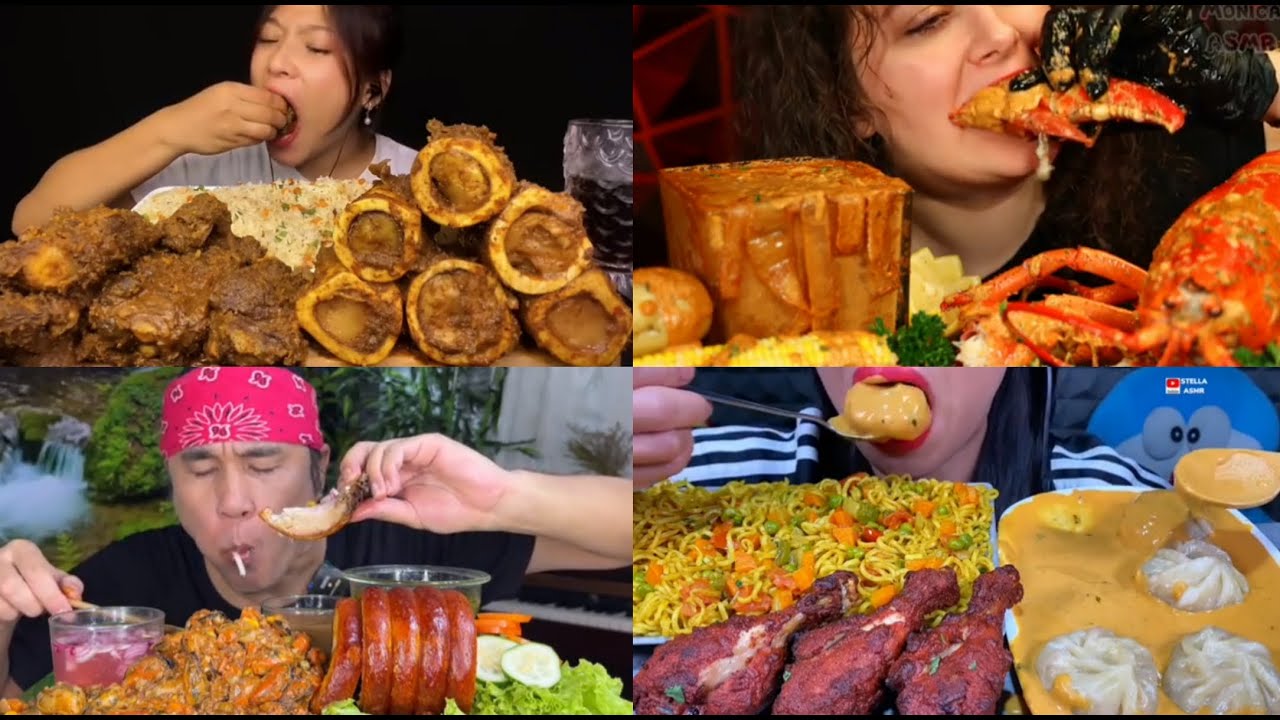 SATISFYING MUKBANG | DELICIOUS FOOD ASMR - YouTube
