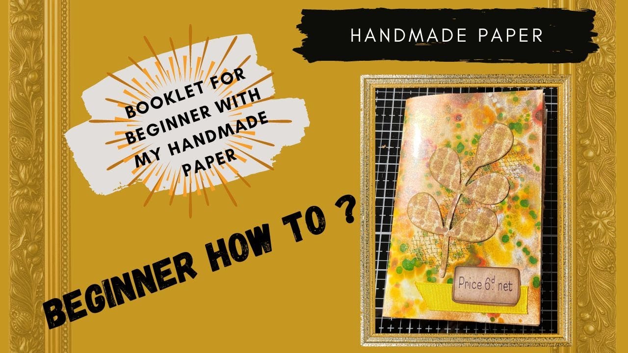 HOW TO MAKE A BOOKLET with alcohol ink HOMEMADE PAPER - YouTube