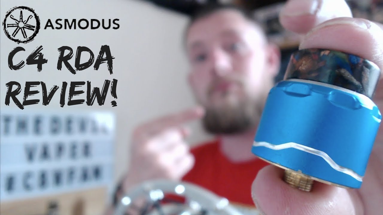 Asmodus C4 RDA Review + Full Build Tutorial! - A Great Single Coil RDA ...