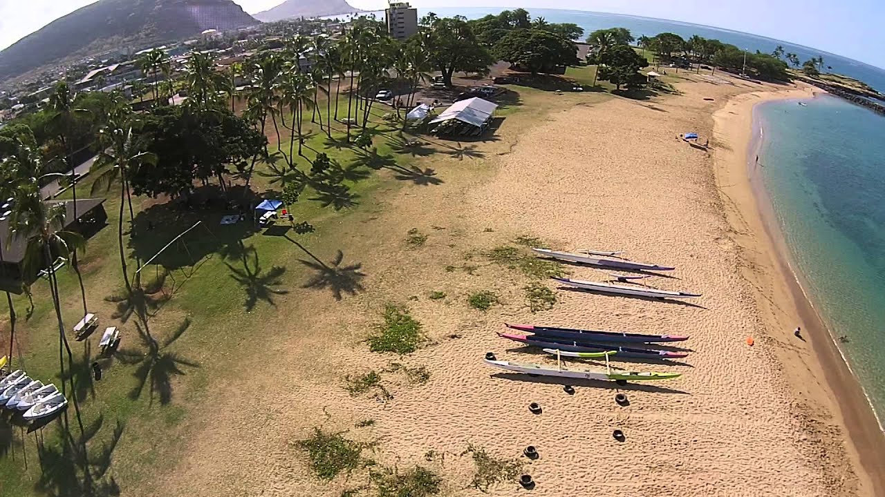 Phantom 2 Vision over Pokai Bay Beach Hawaii - YouTube