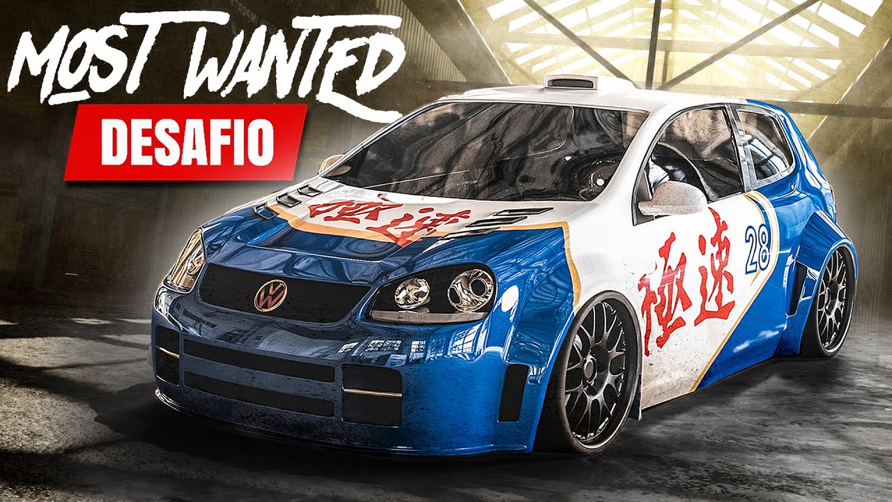 NFS MOST WANTED SÓ DE GOLF STOCK! (O MAIOR DESAFIO DO CANAL) - LIVE ...