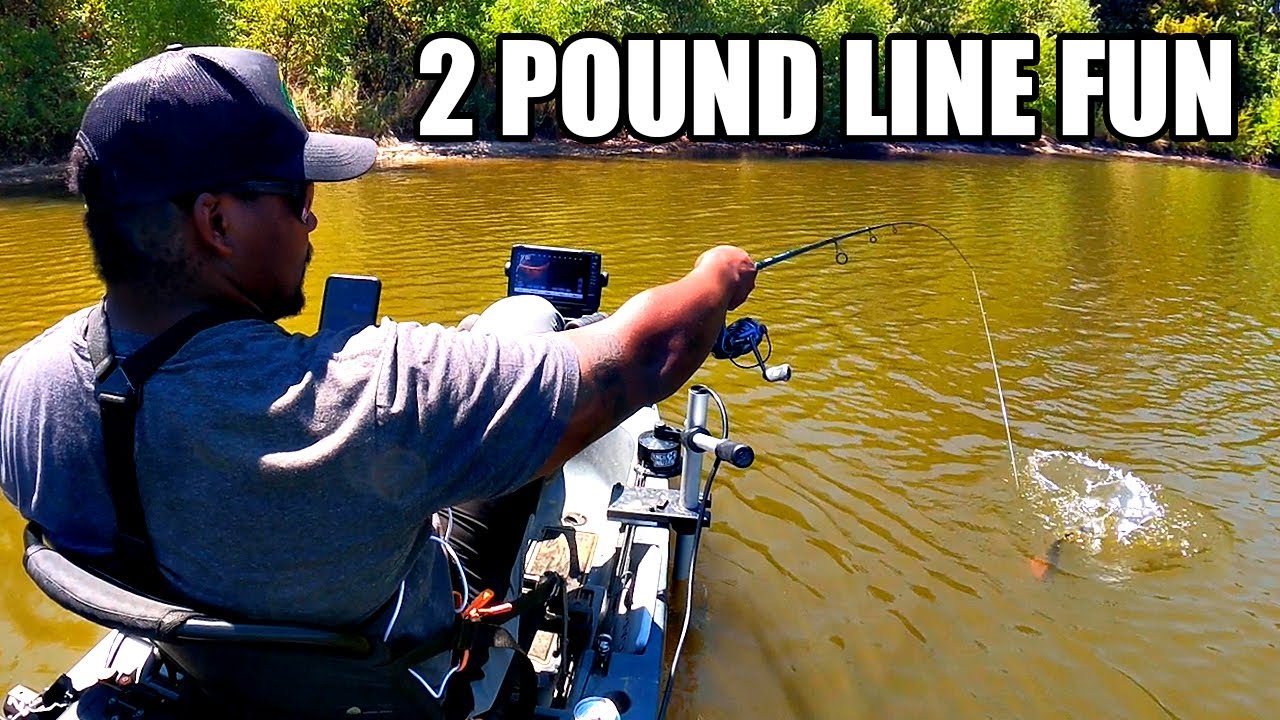 Kayak Fishing With 2 Pound Line #fishing #fish #fyp #viral - YouTube