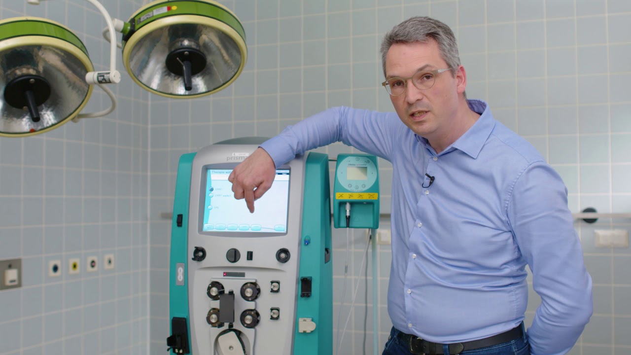 Einrichten des Baxter Prismaflex Dialysegeräts - YouTube