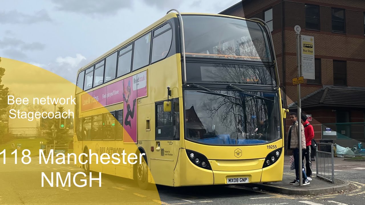 Real time 118 Manchester to NMGH Stagecoach Manchester - YouTube