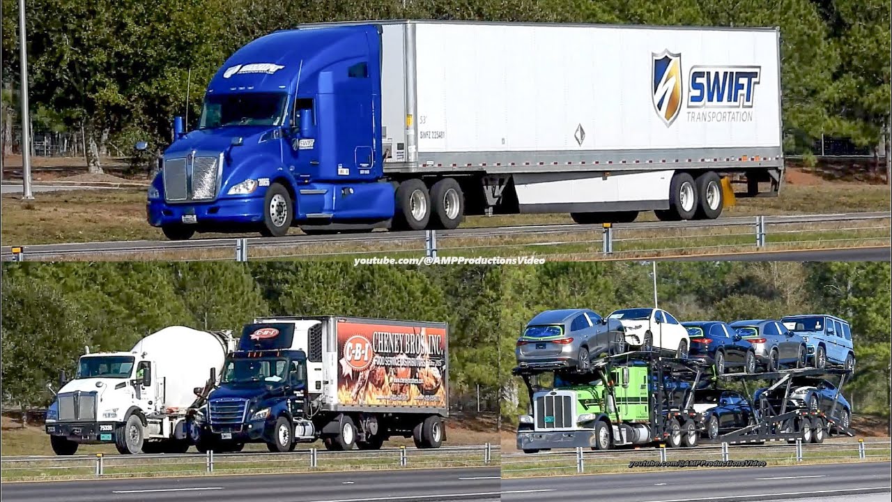 Blue Kenworth T680 Freightliner Cascadia Peterbilt | Truckspotting ...