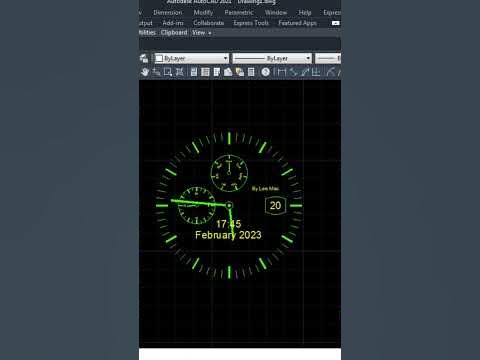 Automatic clock #autocad #cadtips - YouTube