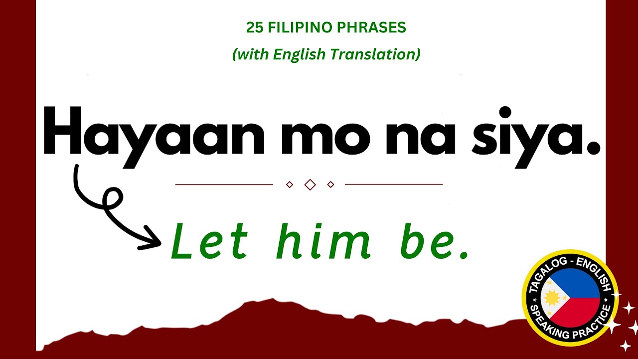 25 FILIPINO PHRASES WITH ENGLISH TRANSLATION #english ...