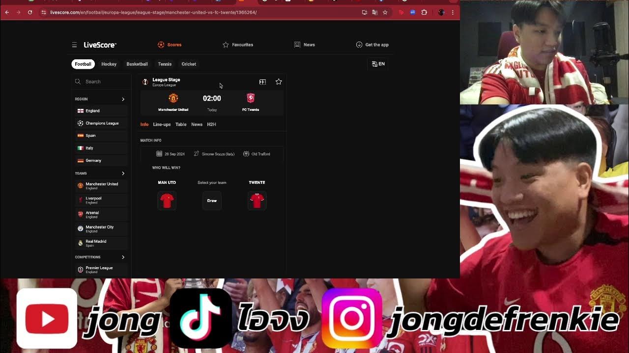 แมนยู(โรป้า)-ทเวนเต้ [LIVE 26/9] - YouTube