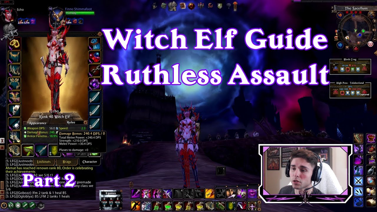 Warhammer RoR: Witch Elf Guide Pt. 2 - Ruthless Assault DPS Build - YouTube