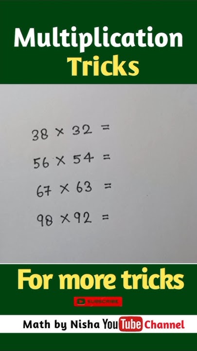 Multiplication tricks l fast tricks l New multiply trick l #multiplication #mathideas #time # ...