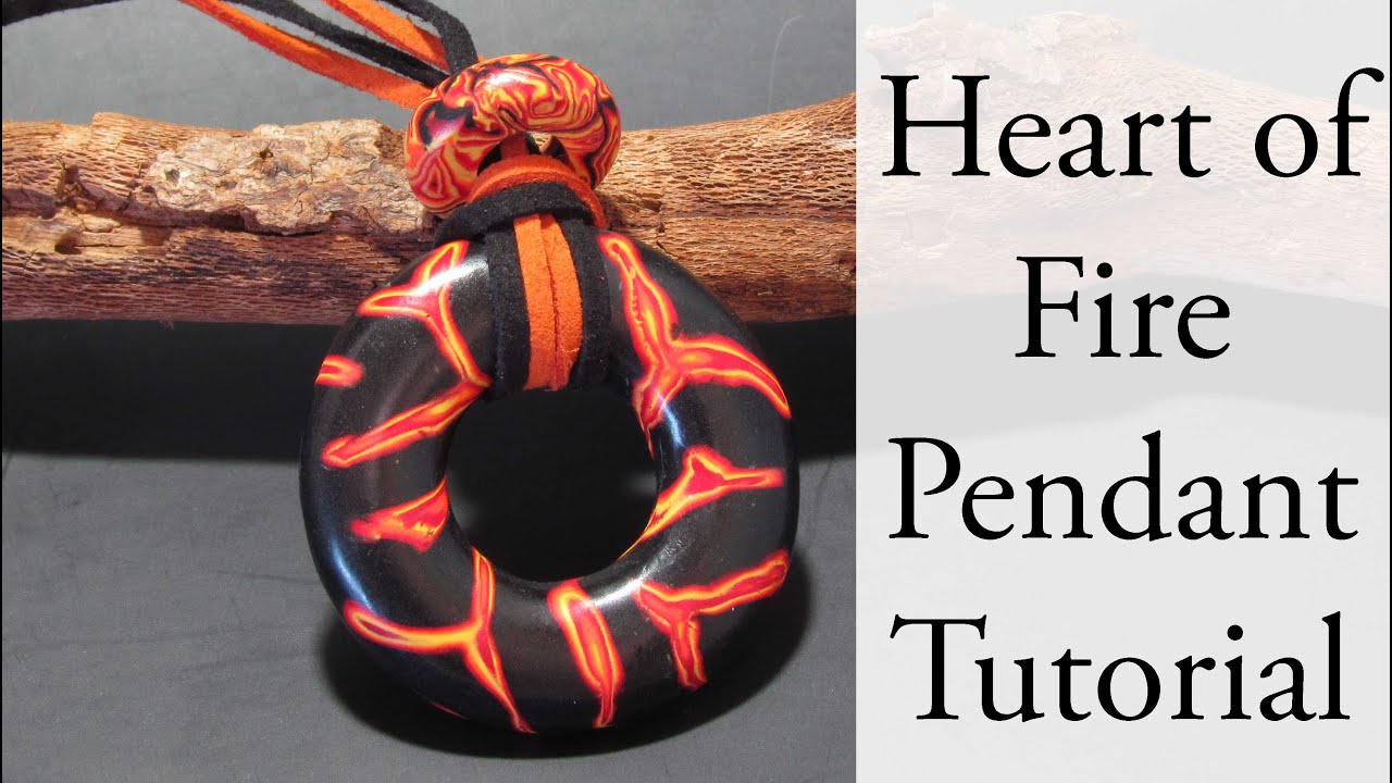 Polymer Clay Project: Heart of Fire Pendant Tutorial - YouTube