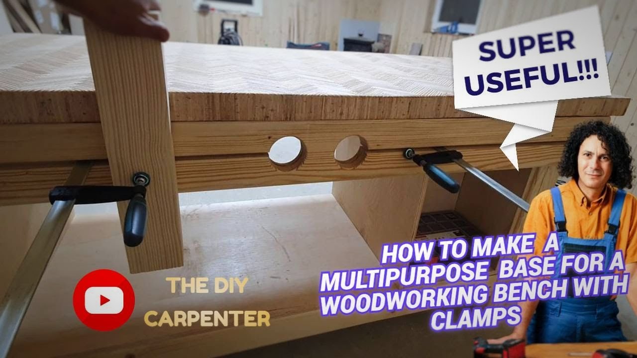 How to Make a Workbench Base With Clamps Woodworking Multipurpose DIY ...