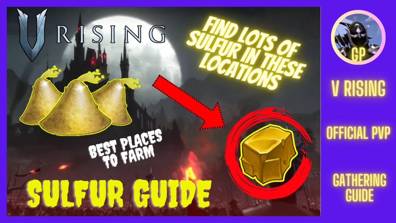 ⛏️Sulfur Locations⛏️ Must Know Tips & Tricks! V Rising Gathering Guide ...
