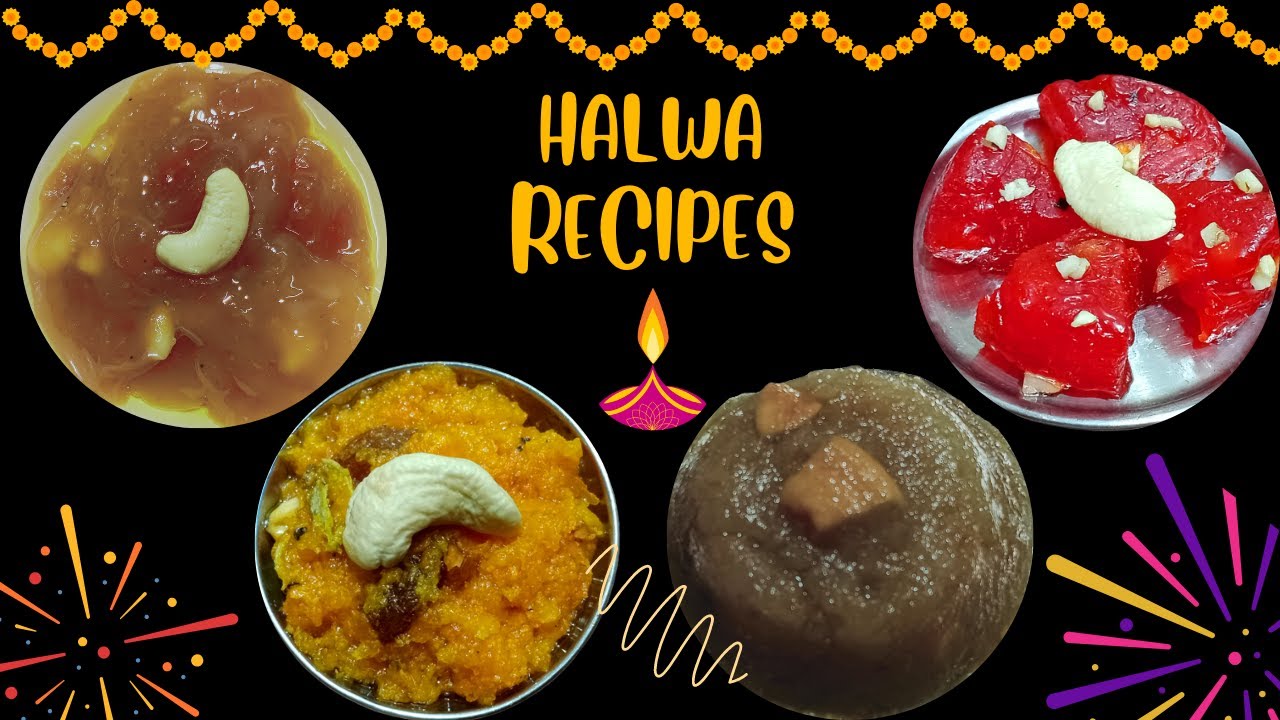HALWA RECIPES | DIFFERENT TYPES OF HALWA | GAGAR KA HALWA | WHEAT HALWA ...