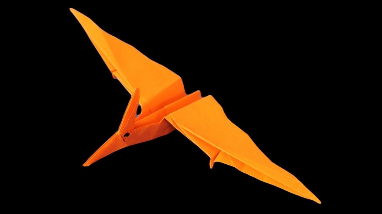 Como hacer un dinosaurio pterodáctilos de papel origami 🤴🏻 - YouTube