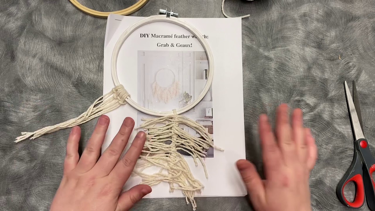 Macrame Feather Wreath DIY Grab & Geaux @ Pride-Chaneyville Library ...