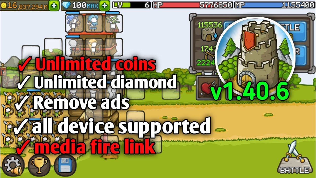 Grow Castle Mod APK Latest Version | Unlimited Coins, Gems & Heroes ...