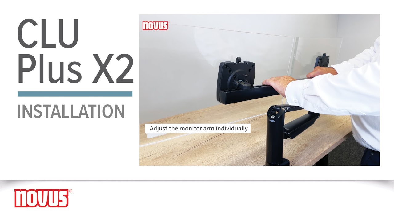 Novus CLU Plus X2 Monitor Arm Set - Installation and Adjustments - YouTube