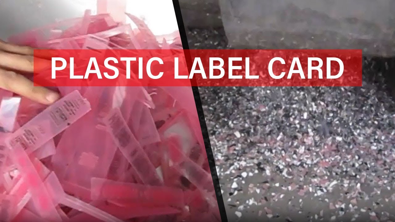 【PF600·10mm】Video on using plastic label card recycling and crushing ...