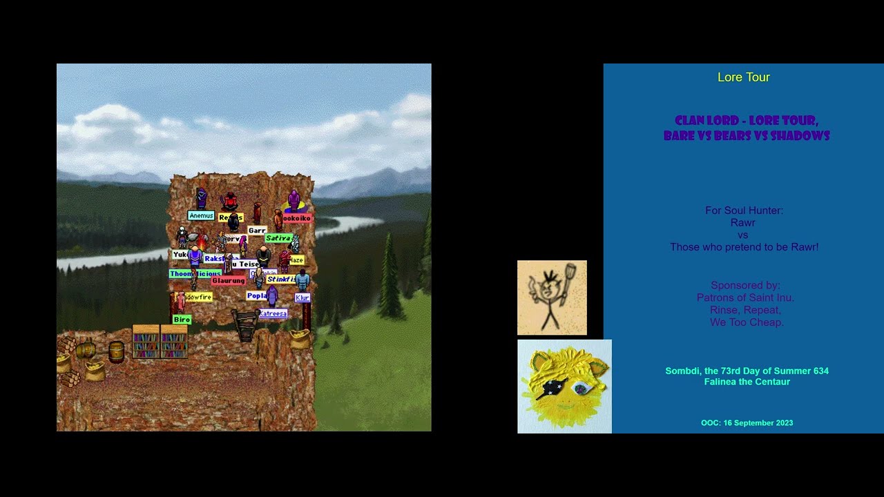 Clan Lord - Lore Tour, Bare vs Bears vs Shadows [2023-0916] - YouTube