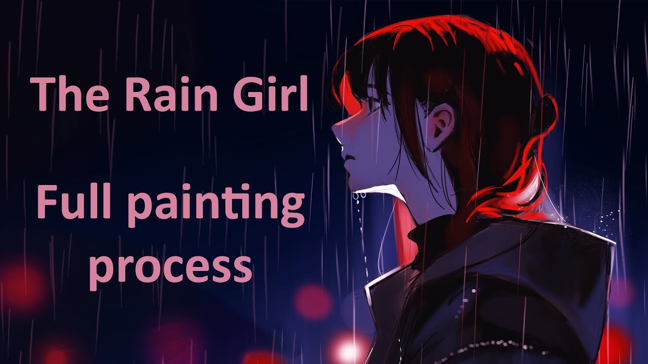 The Rain Girl... Full digital painting process in Procreate. - YouTube
