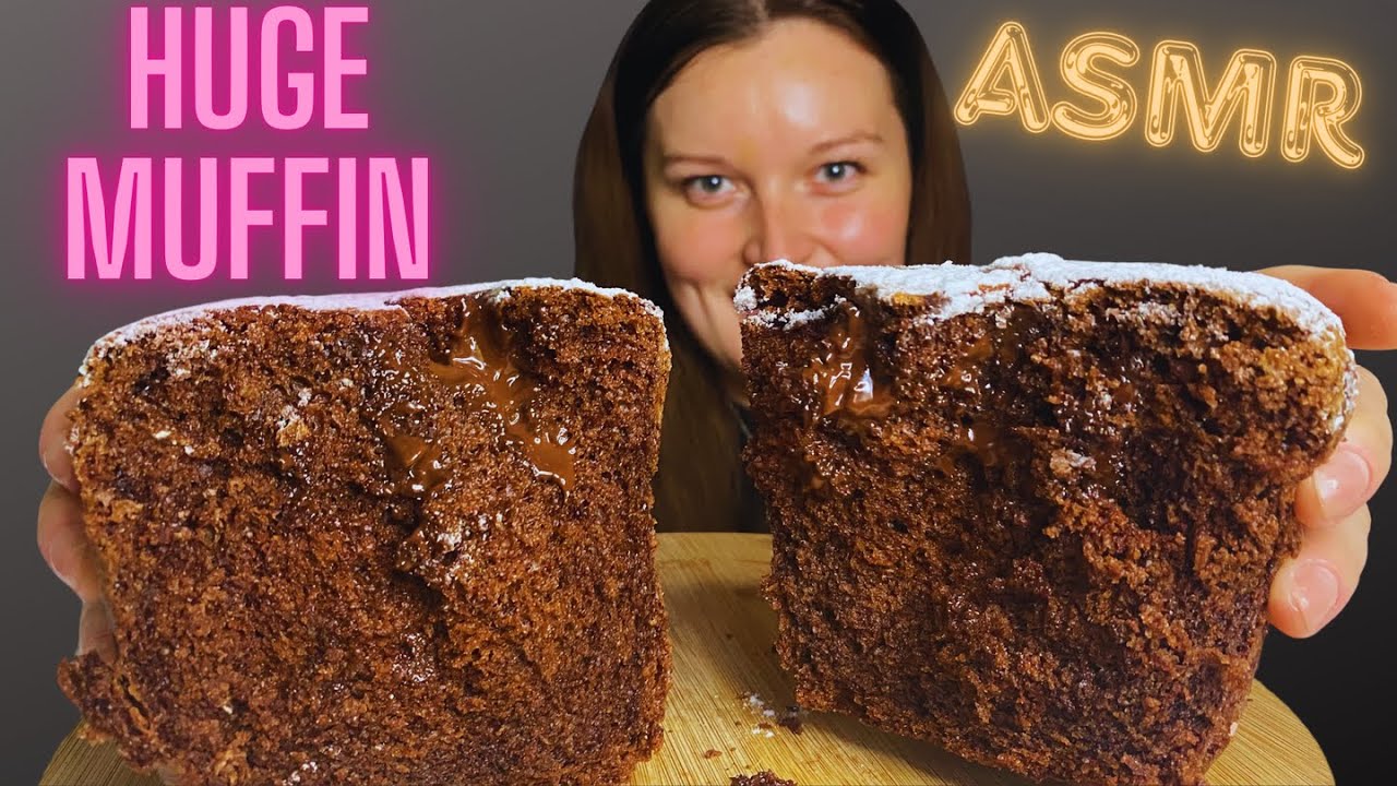 ASMR EATING HUGE CHOCOLATE MUFFIN (NO TALKING) EATING SOUNDS | MUKBANG ...