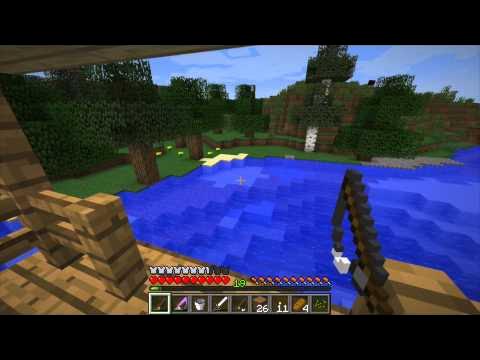 comment faire une canne à pêche et pêcher minecraft - YouTube