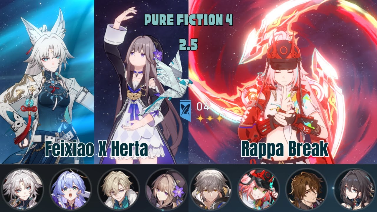 E0 Feixiao X E6 Herta And E0 Rappa Break Honkai Star Rail 2 5 Pure