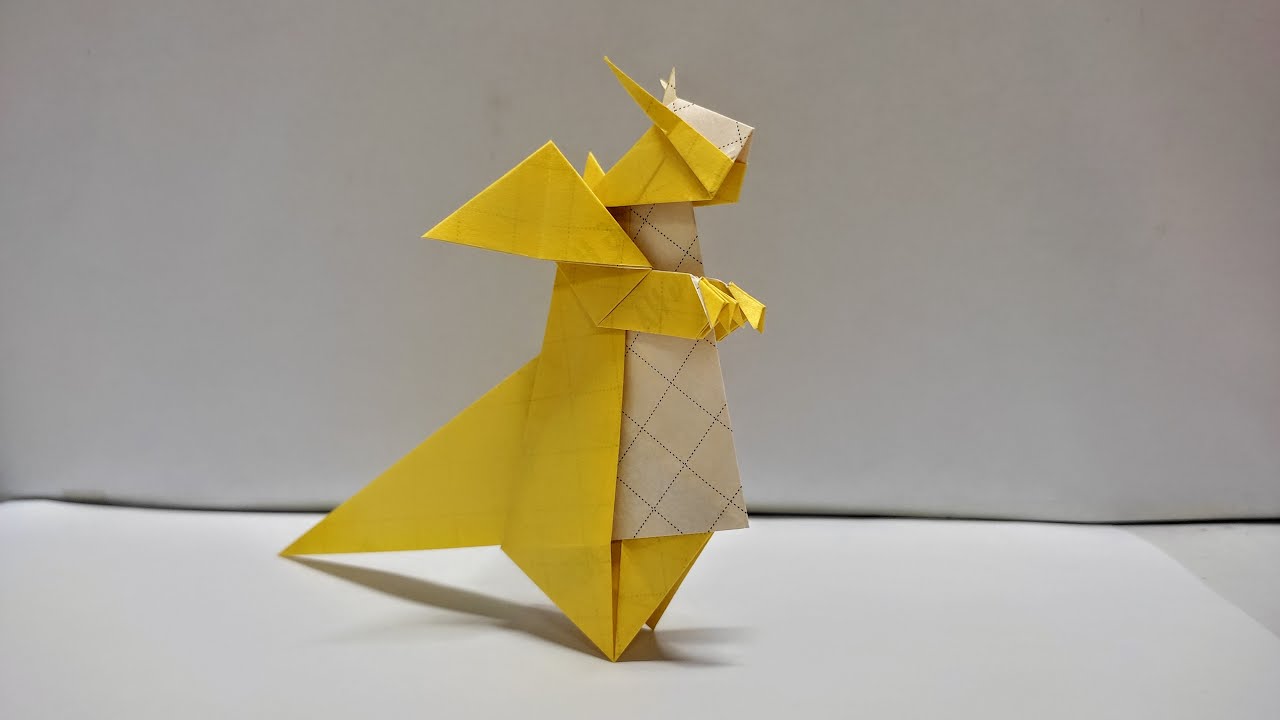 How To Make A Paper Origami Pokemon Dragonite Easy Step By Step - YouTube