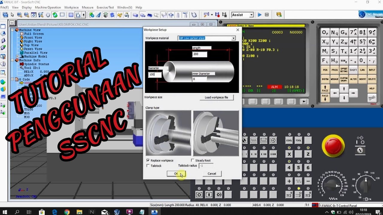 PENGGUNAAN SSCNC MULAI DARI DASAR TEORI SSCNC, MEMASUKKAN G-CODE SAMPAI ...