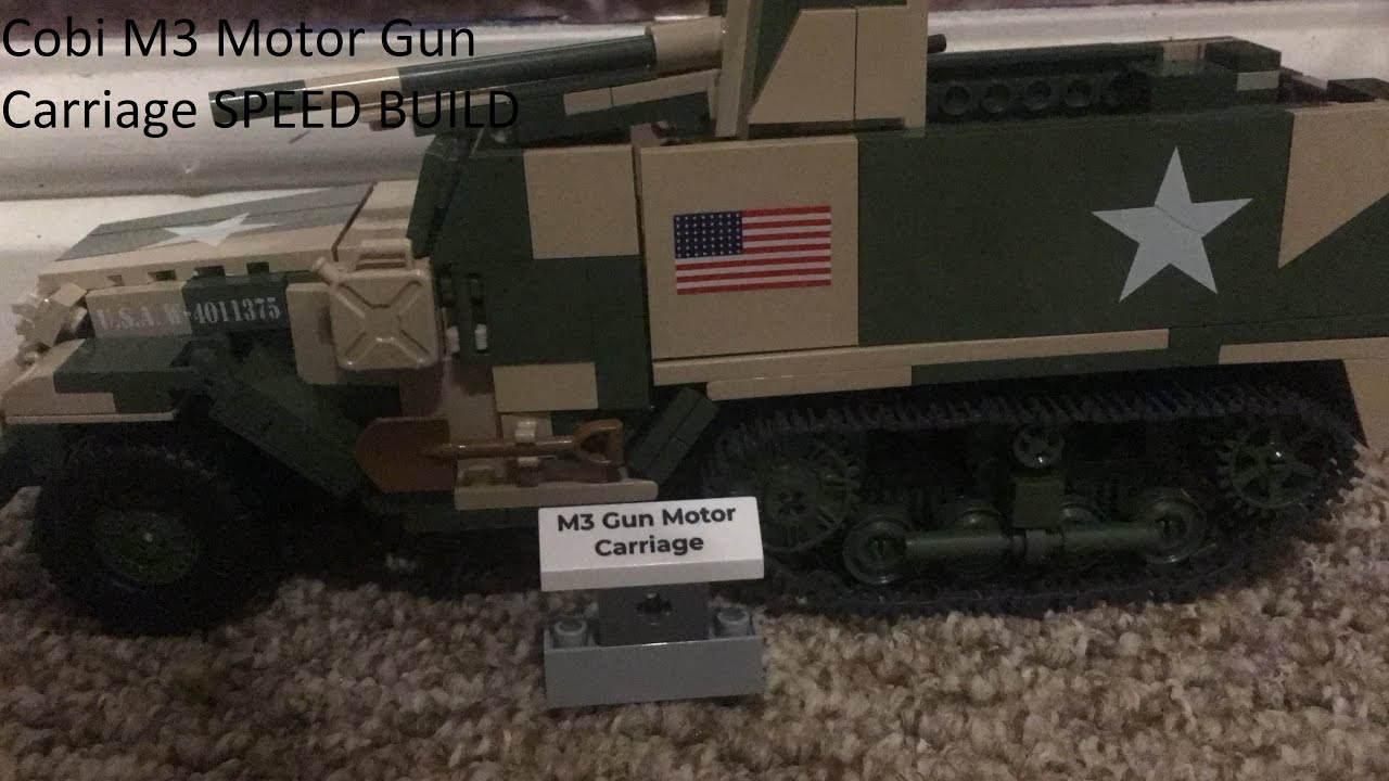 Cobi M3 Motor Gun Carriage | Speed build and thoughts. - YouTube