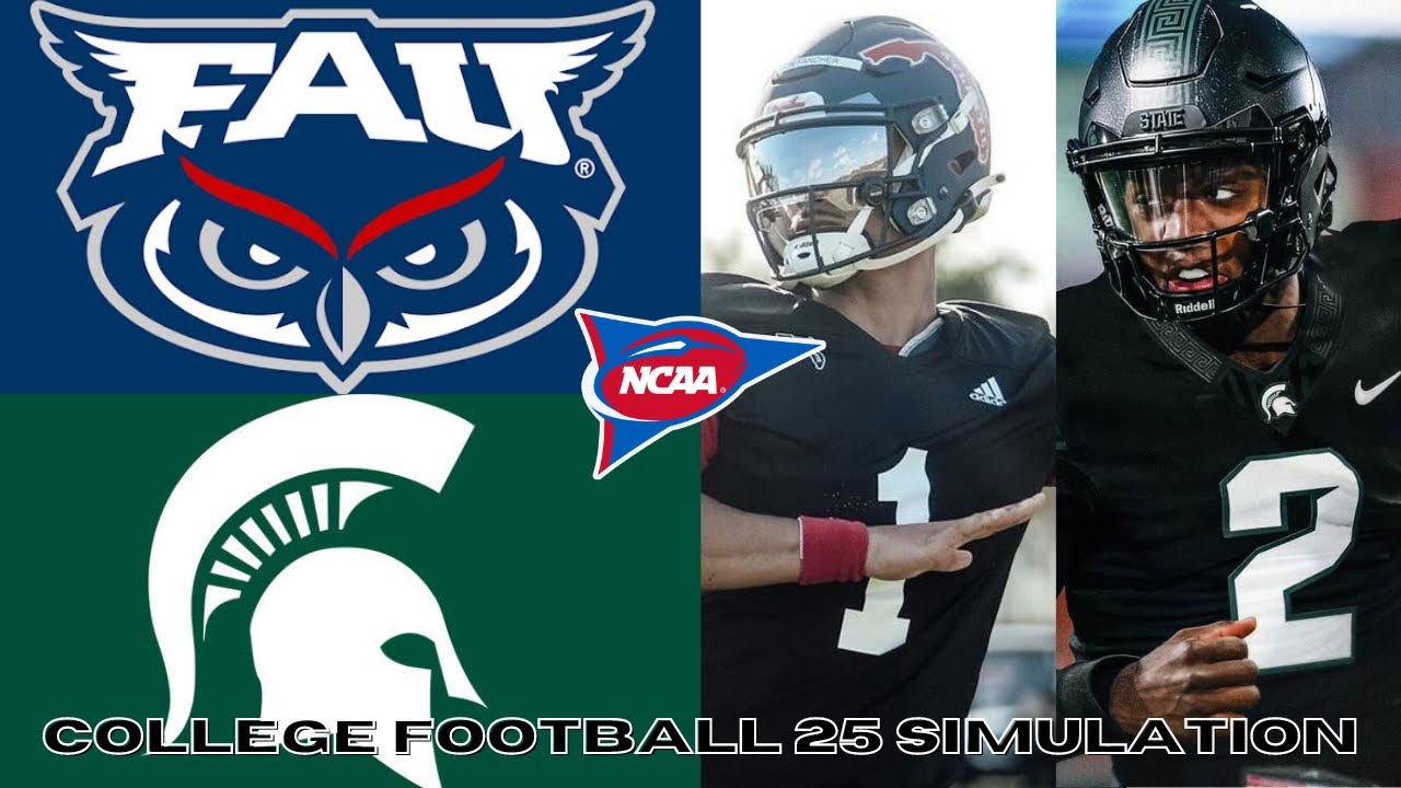 Week 1 | FAU vs Michigan State | College Football 25 Simulation - YouTube