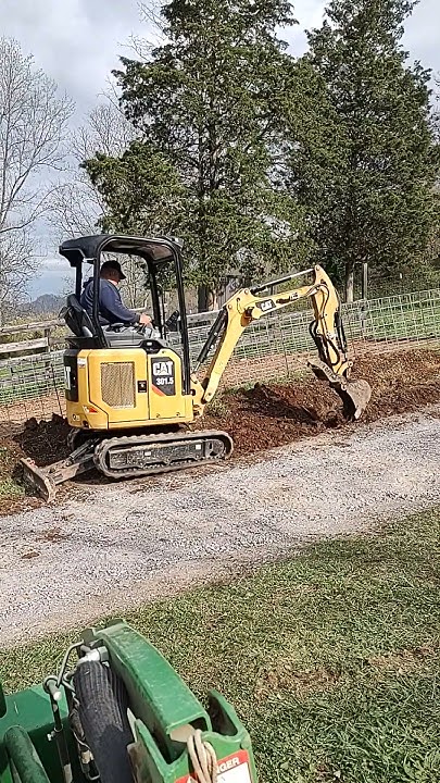 Ditch digging - YouTube