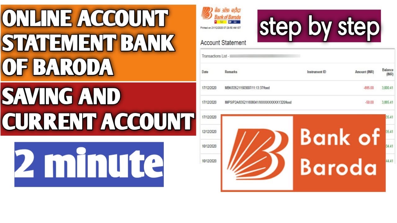 How To Download Account Statement Of Bank Of Baroda BOB Account how-to-download-account-statement-of-bank-of-baroda-bob-account