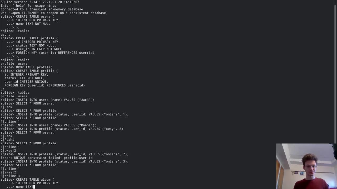 Introduction to Backend Development: Demo 3 - Relational Databases - YouTube