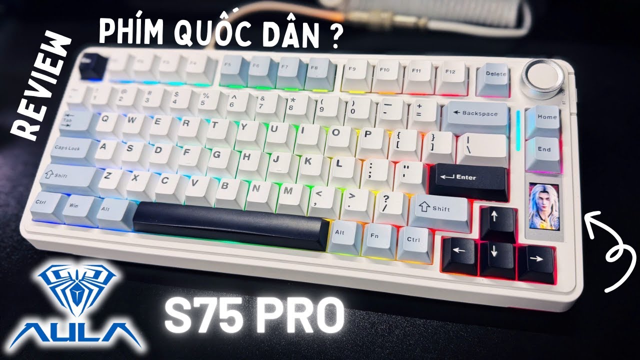 Review chi tiết Aula S75 Pro, 500K có màn hình, núm, led viền đã đủ là phím quốc dân ? - YouTube