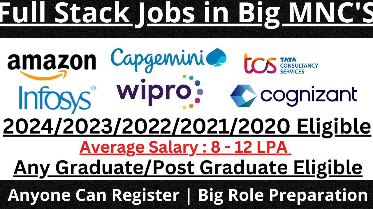 Accenture, Infosys, TCS, Cognizant......Big MNC'S Higher Role ...